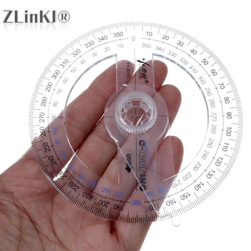 1PCS-Round-Ruler-Patchwork-Ruler-360-Degree-Pointer-Protractor-Ruler ...