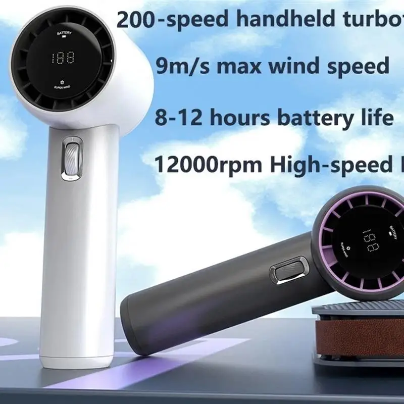 200-Wind-Speeds-Adjustable-High-speed-Portable-Handheld-Turbofan-USB ...