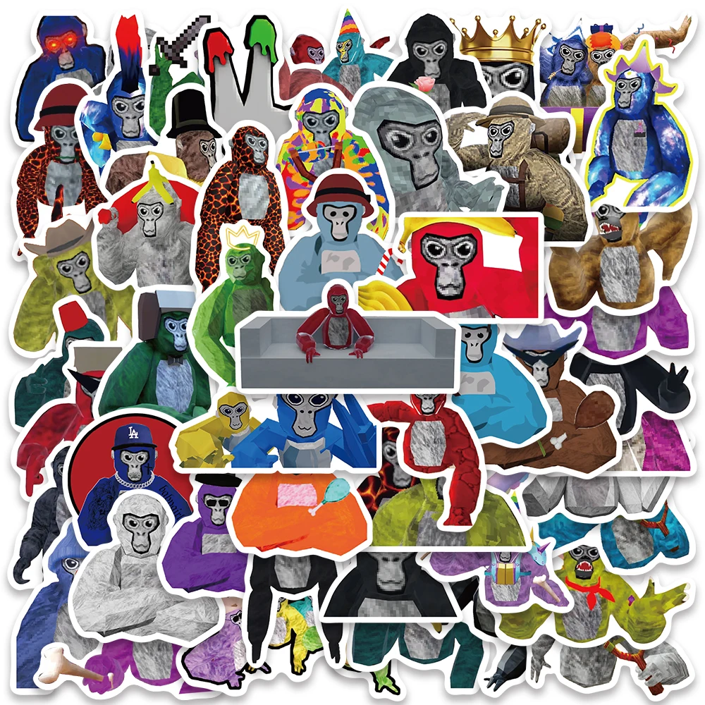 50PCS Gorilla Tag Game Cool Art Funny Stickers Aesthetic Graffiti ...