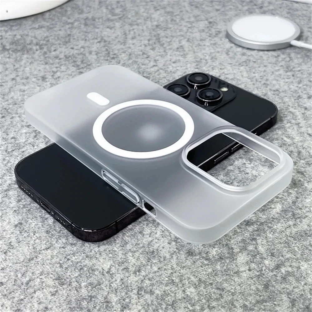 Soft-Matte-Magnetic-Wireless-Charge-Phone-Case-For-iPhone-15-14-13-12 ...