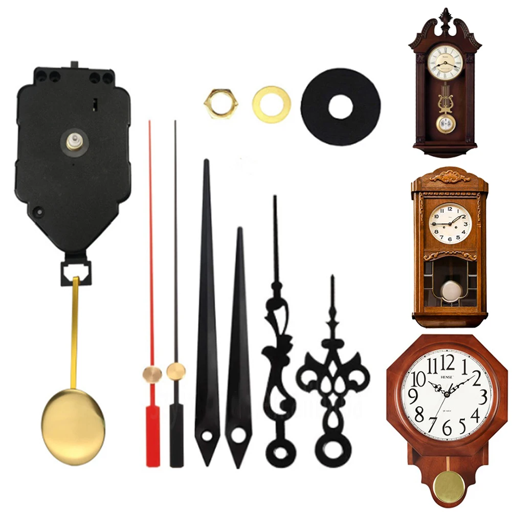Wall-Quartz-Pendulum-Clock-Mechanism-Movement-Set-With-Hands-Pointers ...