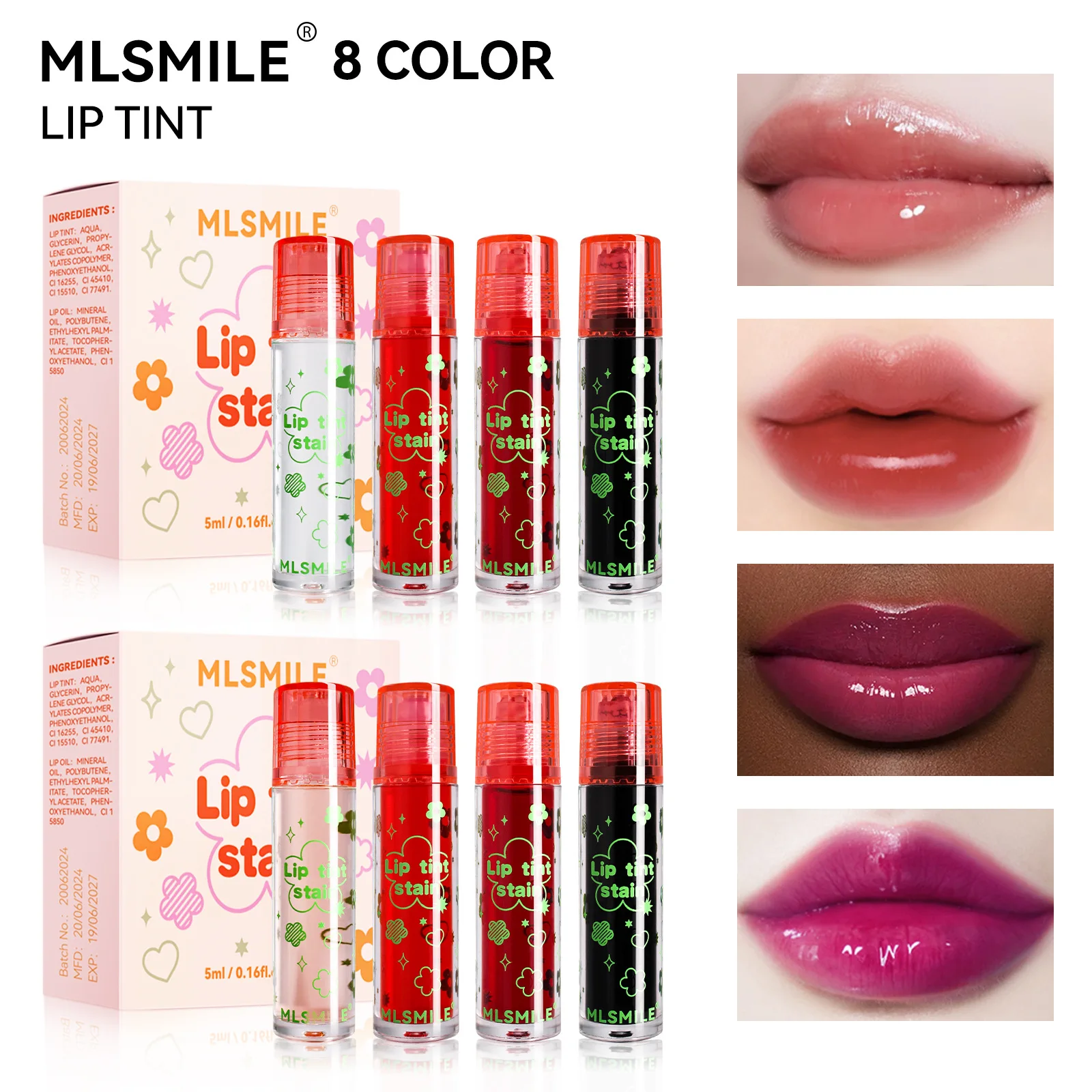 2-in-1-Lip-Tint-Set-Colorful-and-Transparent-Mirror-Lip-Balm-Lip-Oil ...