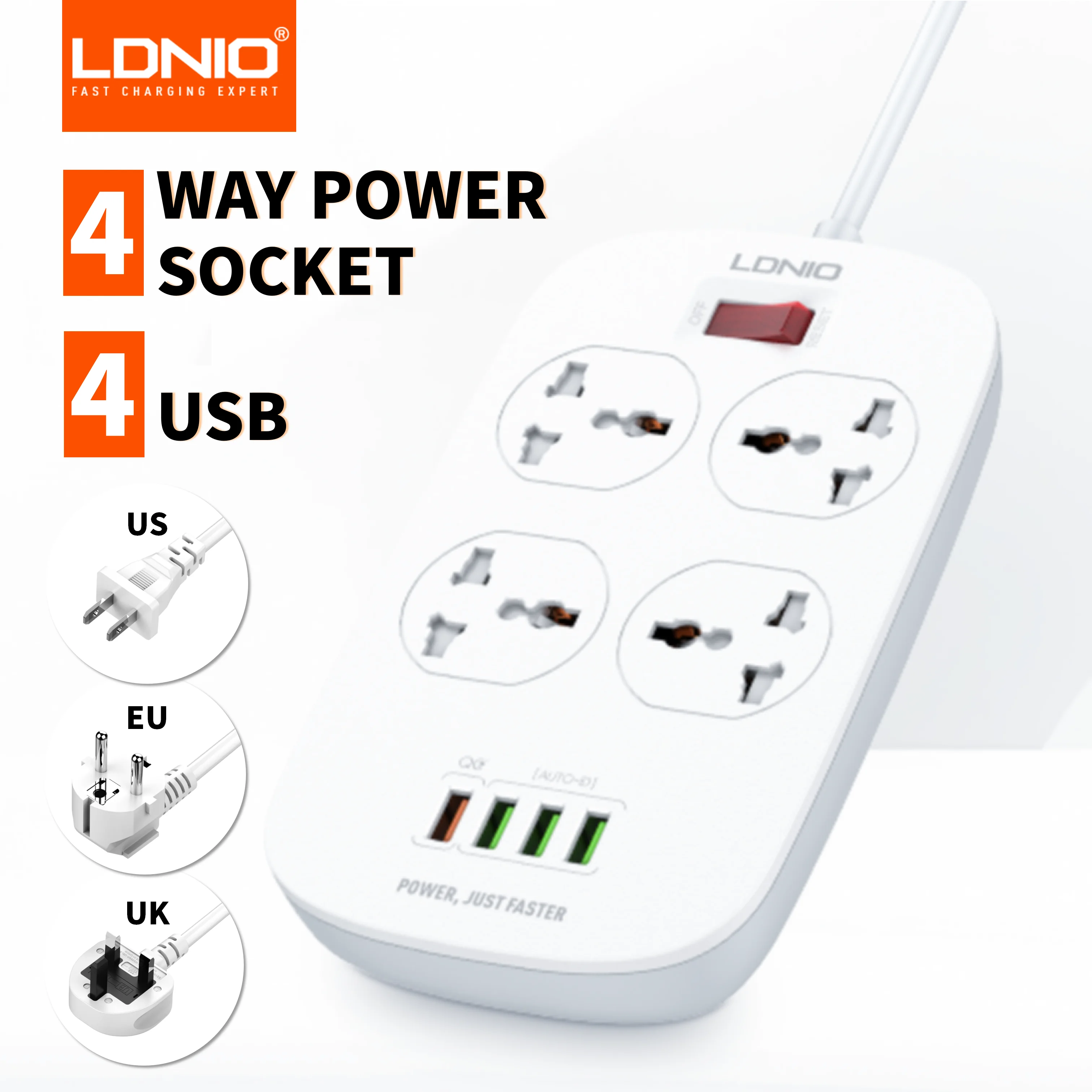 LDNIO-Universal-Quick-Charge-3-0-Power-Strip-Extension-Socket-USB-Multi ...