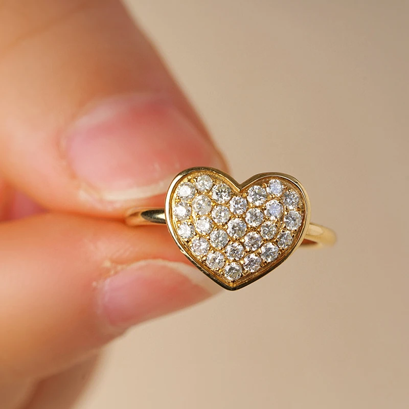 Aazuo-Fine-Jewerly-18K-Rose-Gold-Real-Diamonds-0-50ct-Fairy-Lovely-Love ...