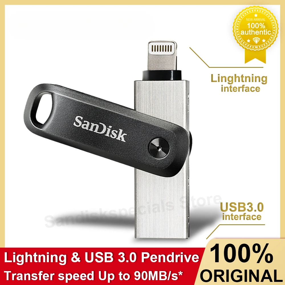 SanDisk-Pendrive-for-iPhone-Flash-Drive-64GB-128GB-256GB-USB-3-0-Phone ...