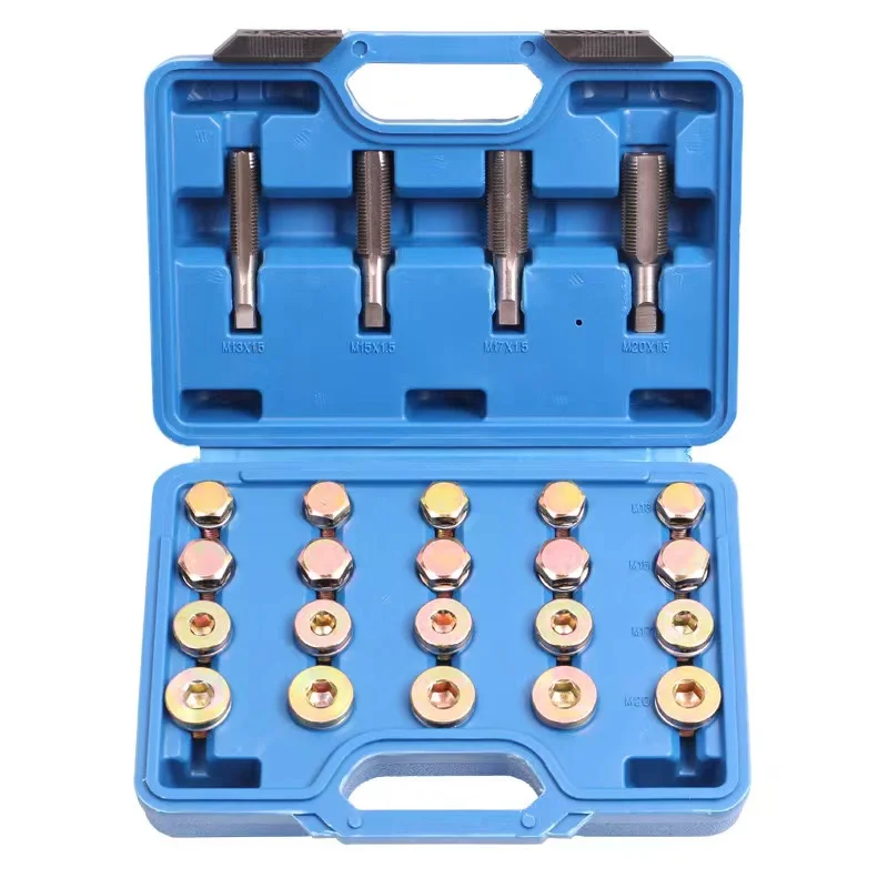 64pc-Top-Quality-Oil-Drain-Plug-Sump-Bolt-Thread-Repair-Kit-M13-M20-Tap ...