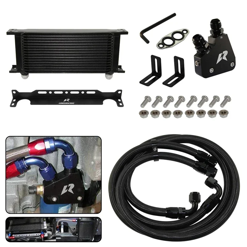 Black Oil Cooler 15/16/19/22/25 Row Kit For Cadillac CTS-V Corvette ...