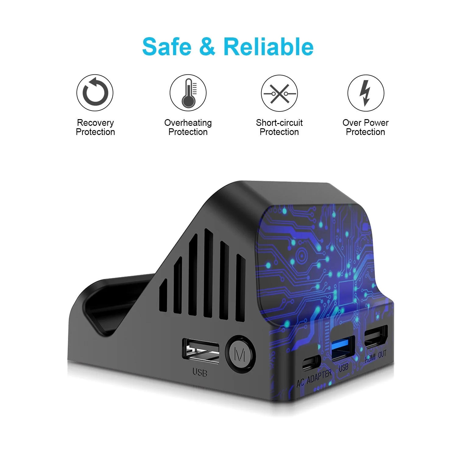 Portable-Multifunction-TV-Projector-Charging-Dock-Kit-With-Cooling-Fan ...