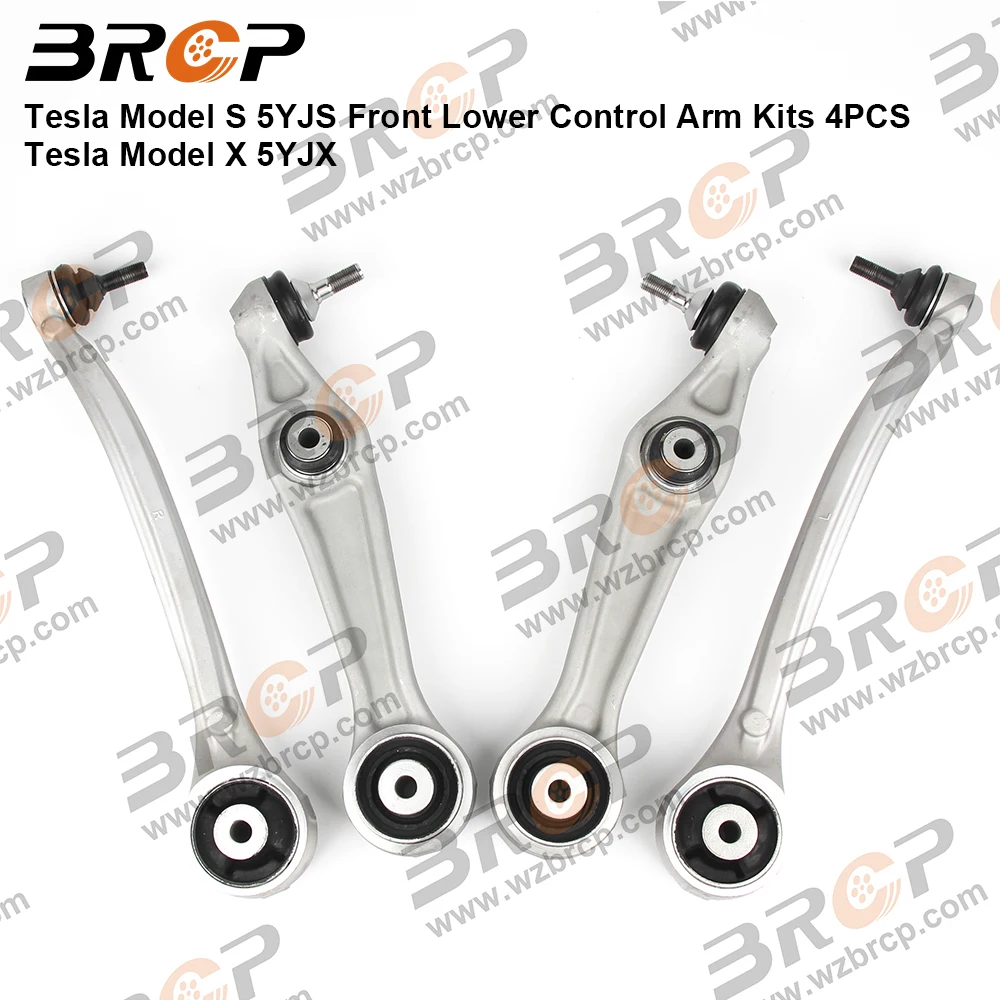 BRCP-4-Pieses-Front-Lower-Control-Arm-Kits-For-Tesla-Model-S-X-5YJS ...