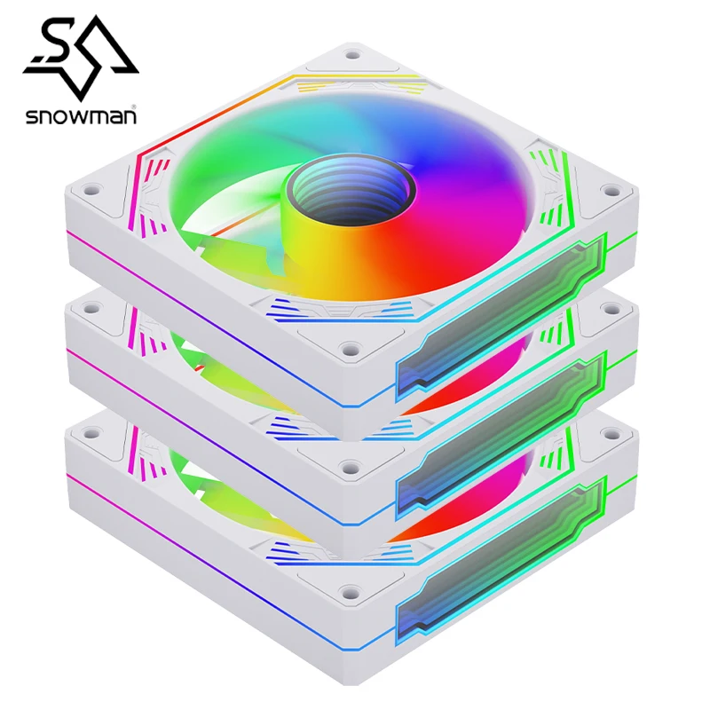 SNOWMAN-CK120-120mm-PC-Case-Fan-5V-3pin-ARGB-RGB-PWM-4pin-Computer ...