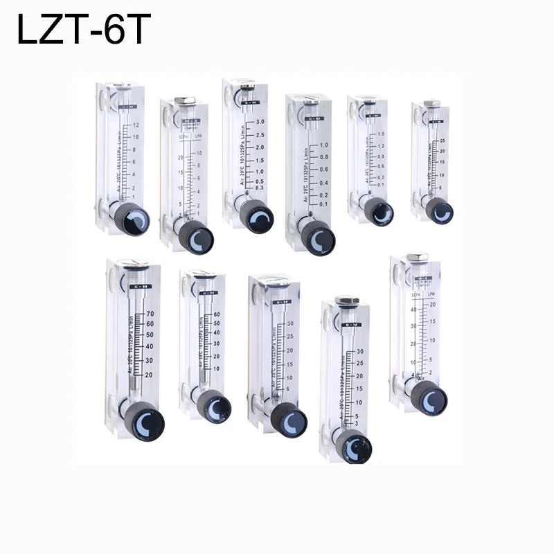 LZT-6T Square Panel Type Gas Flowmeter Air Flow Meter Rotameter 0.1-0.8 ...