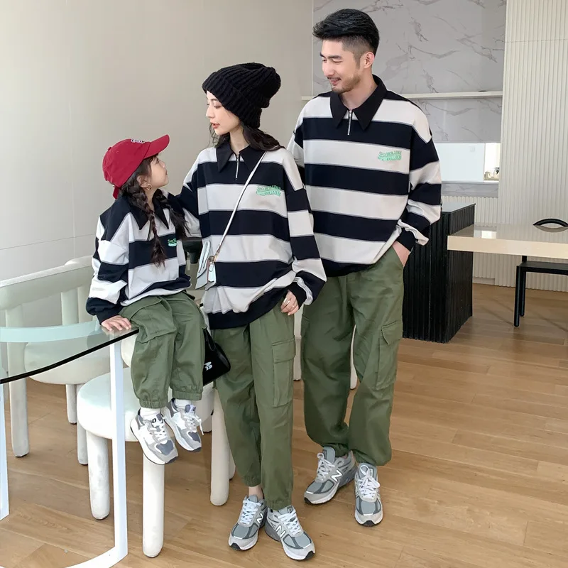 Ropa de otoño para padres e hijos, camiseta de talla grande para ...