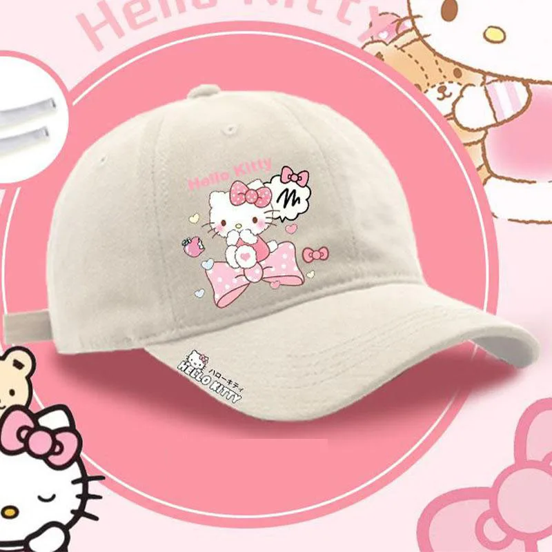 Kawaii Cute Sanrio Hellokitty Baseball Cap Sun Hat Sunshine Protection ...