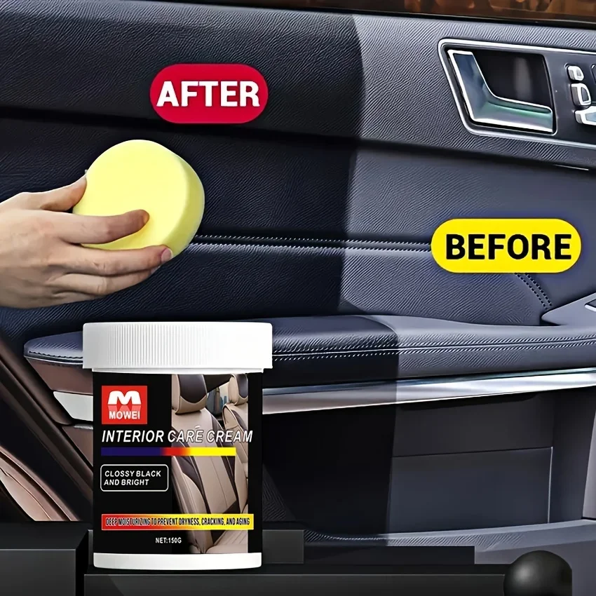 Car Interior Care Cream - Plastic Restorer & Renewal Wax for Auto ...