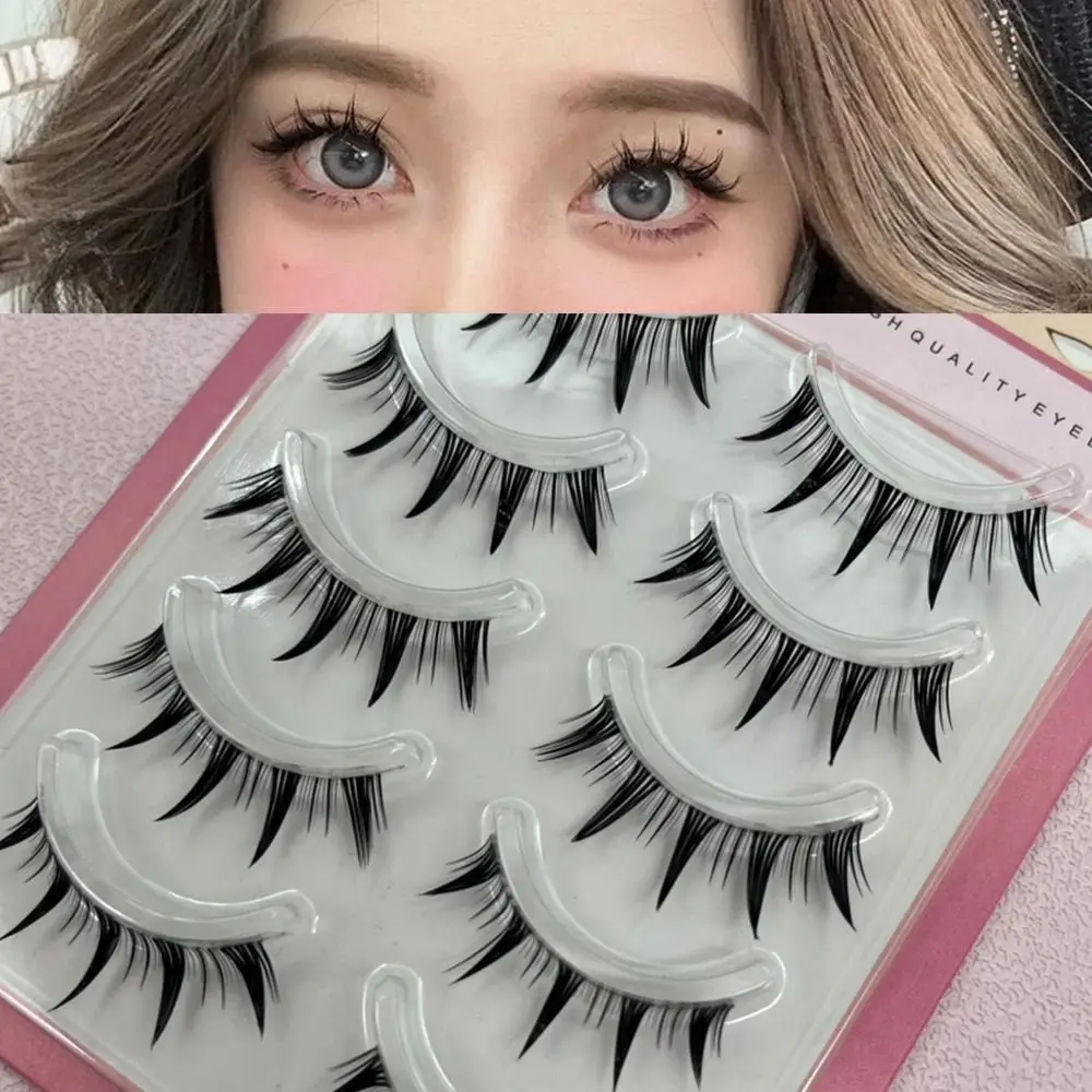 Japanese-Cosplay-False-Eyelashes-5-Pairs-Pack-Thick-Faux-Mink-Manga ...