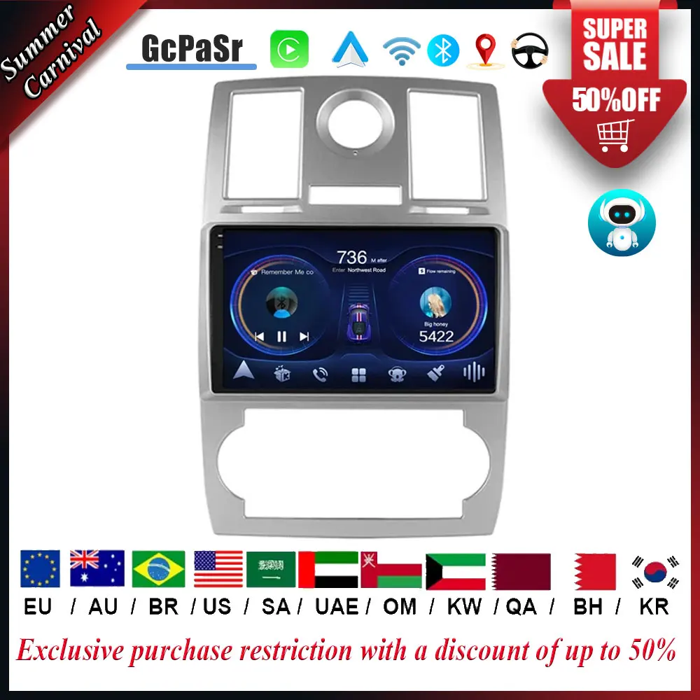 Carplay-Radio-Android-Auto-For-CHRYSLER-300C-Aspen-2004-2008-Automotive ...