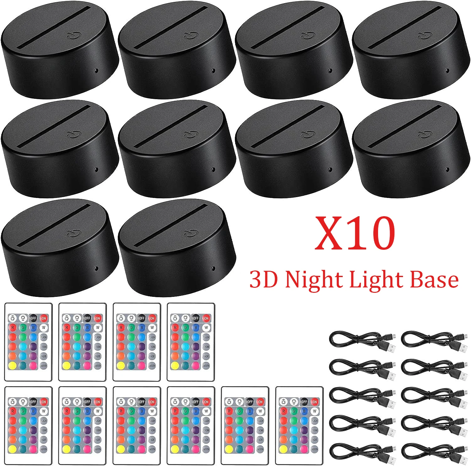 10pcs-3D-LED-Light-Holder-Acrylic-Board-Ligh-Base-16-Colors-Dimmable ...