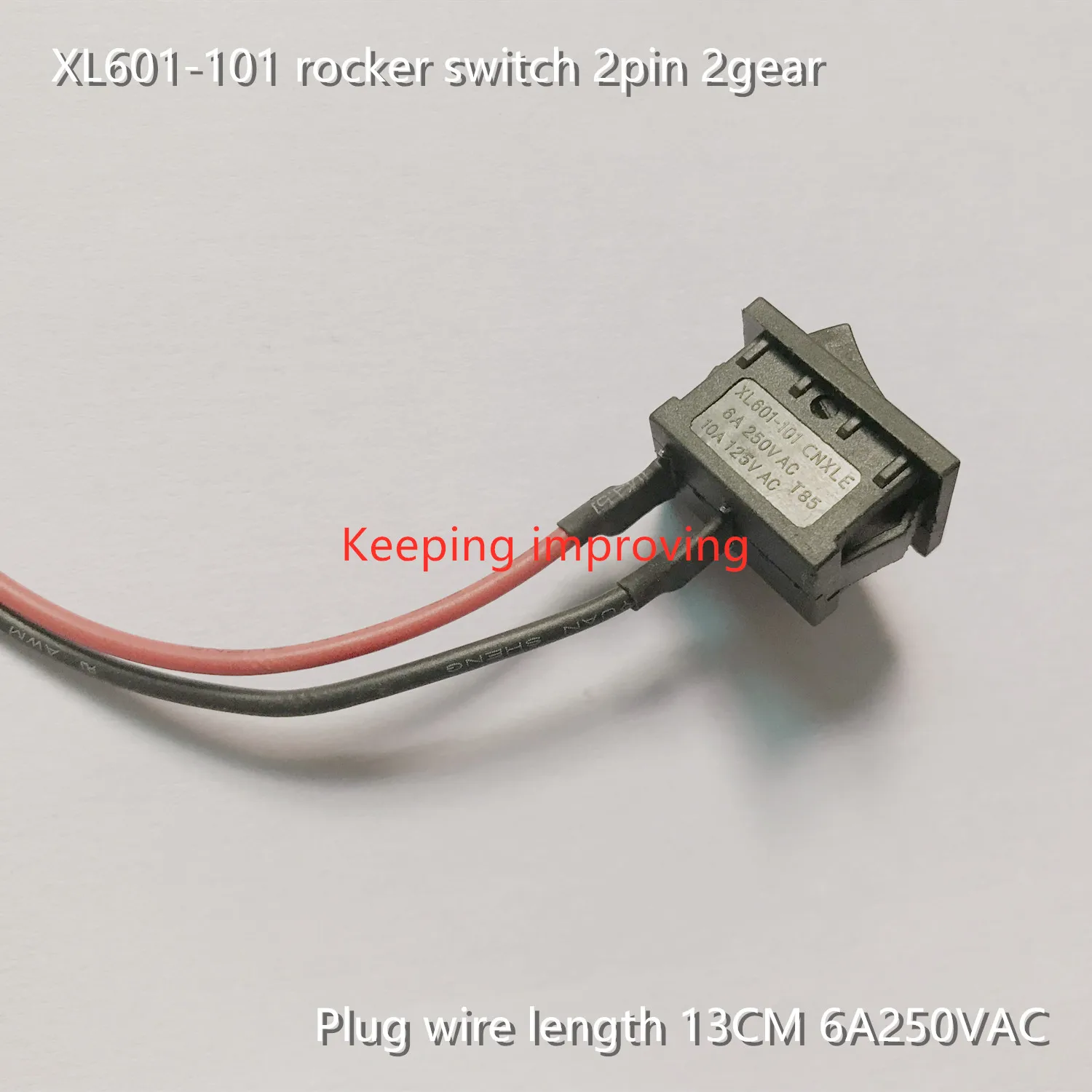 Original-new-100-XL601-101-rocker-switch-2pin-2gear-plug-wire-length ...
