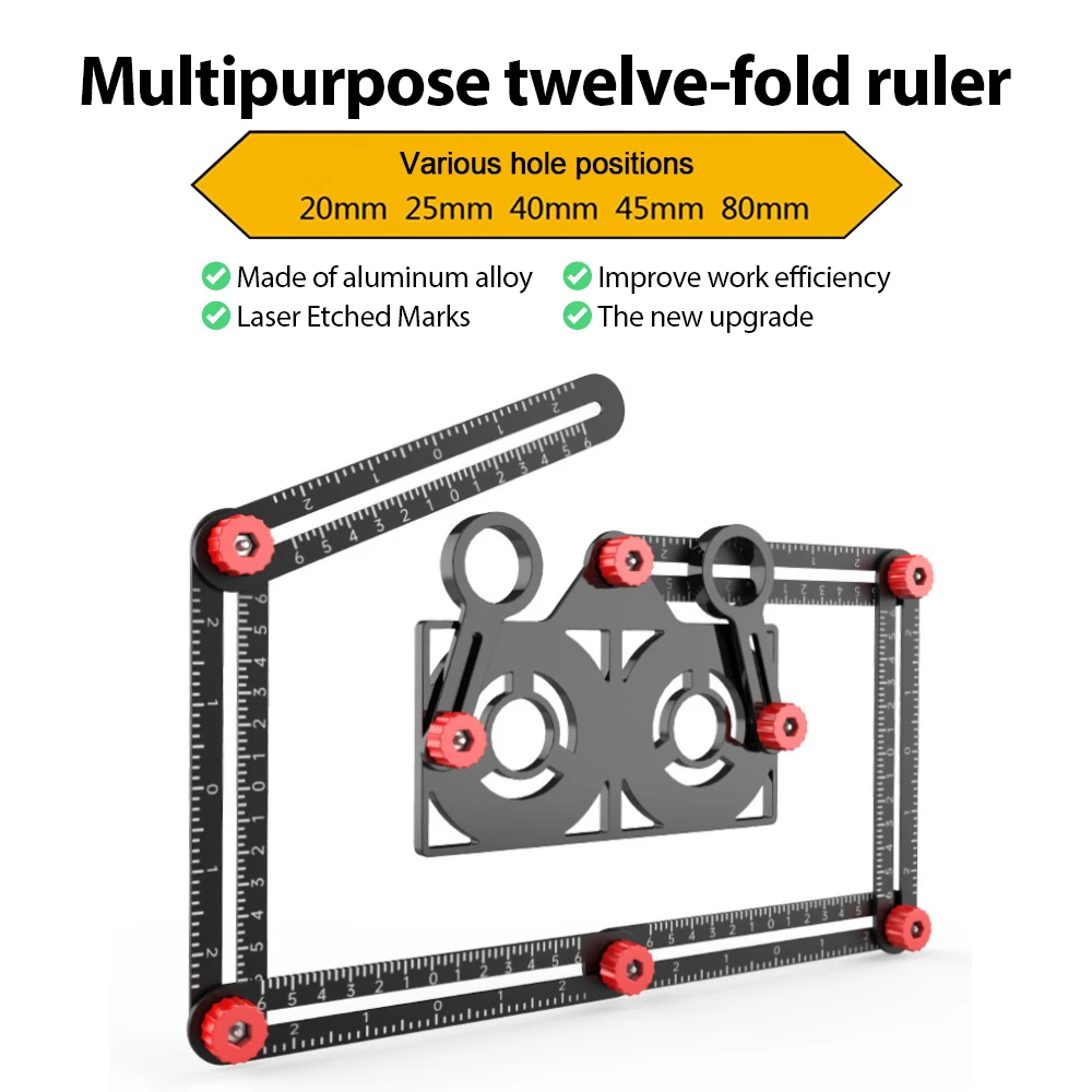 12-9-6-4-Fold-Aluminium-Alloy-Angle-Ruler-Finder-Measuring-Ruler ...