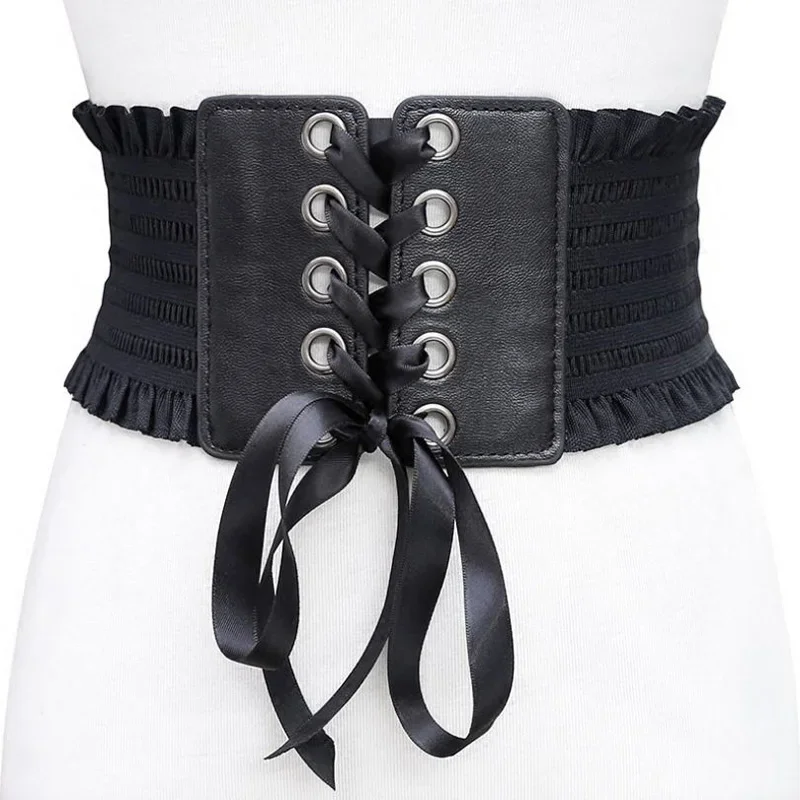 Women-Vintage-Waist-Belt-Body-Shapers-Fashion-Stretchy-Lace-Up-Belt-for ...