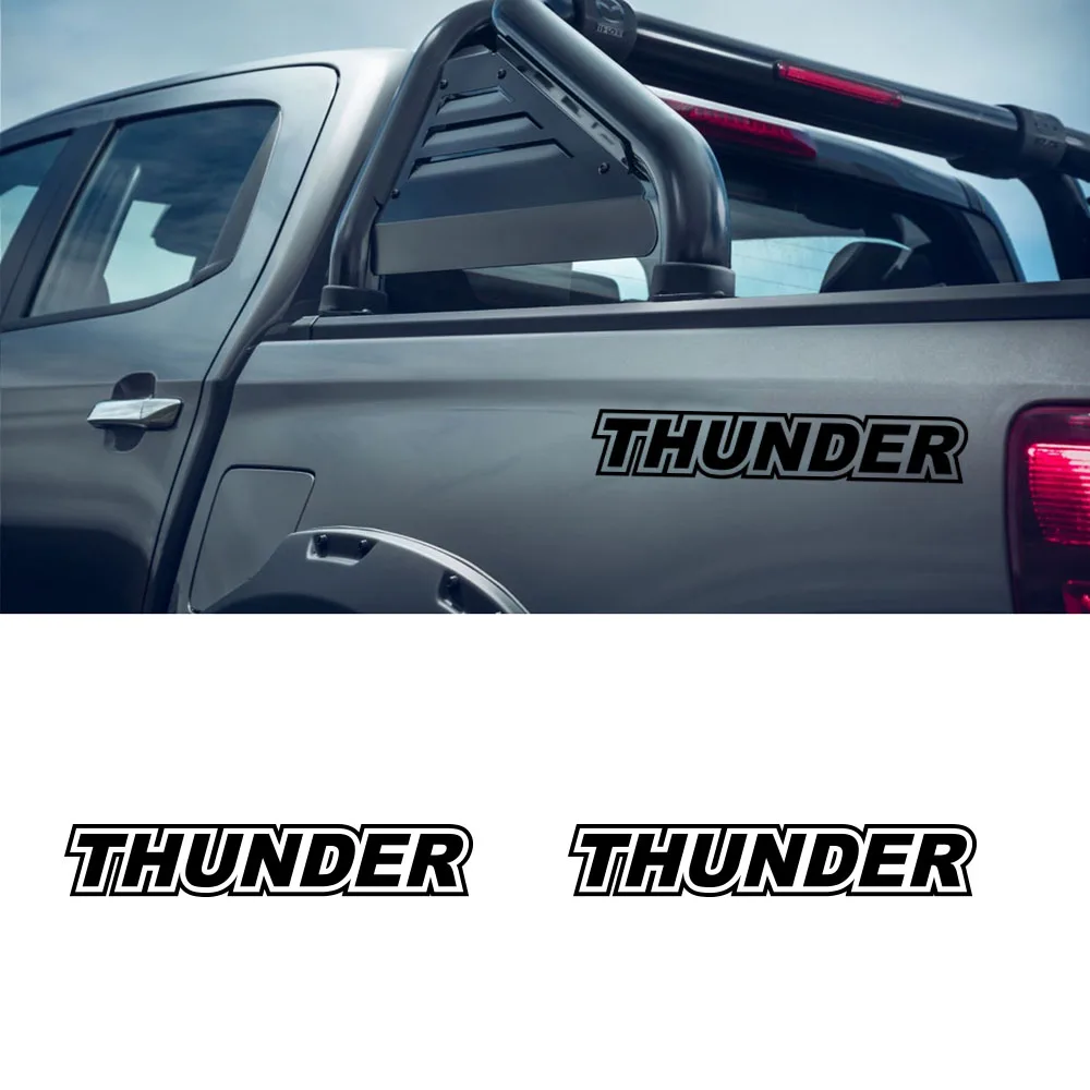 2pcs-THUNDER-Car-Rear-Trunk-Side-Vinyl-Body-Stickers-Decals-Tailgate ...