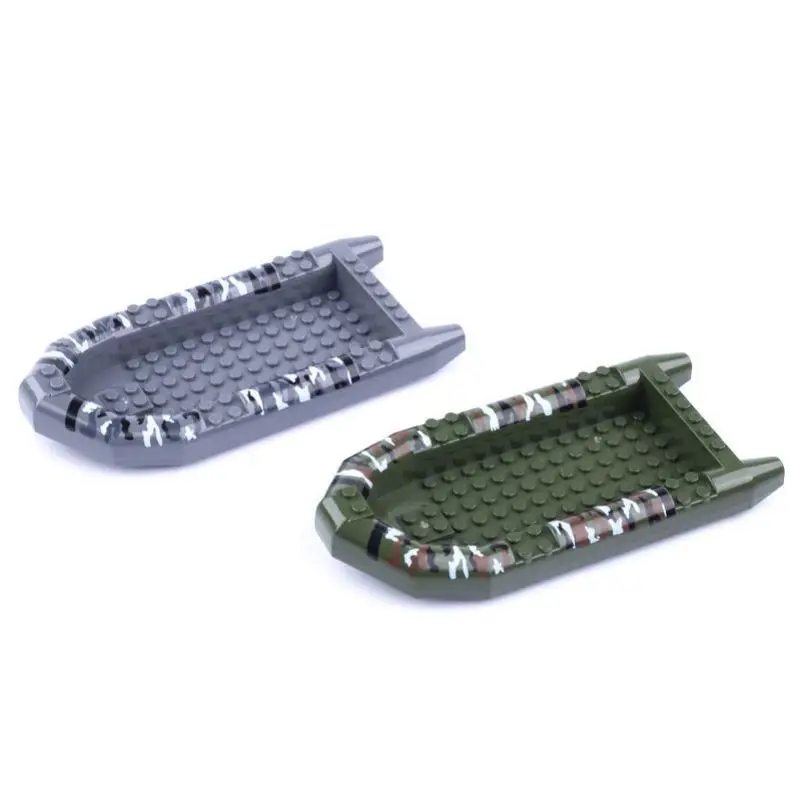 Building Blocks Military Accessories Assault Boat 17x8cm Rubber Rowboat ...