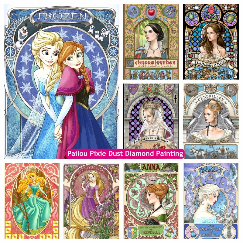 Disney-Princesa-Pixie-Poeira-Diamante-Pintura-Da-Arte-Beleza-Menina ...