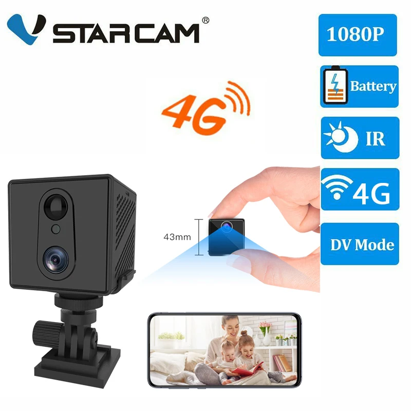 Vstarcam 4G Sim Card Wireless Network Security Mini Camera 2MP HD ...