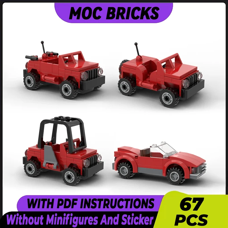 City-Vehicle-Model-Moc-Building-Bricks-Upgraded-Hill-Climber-Car ...