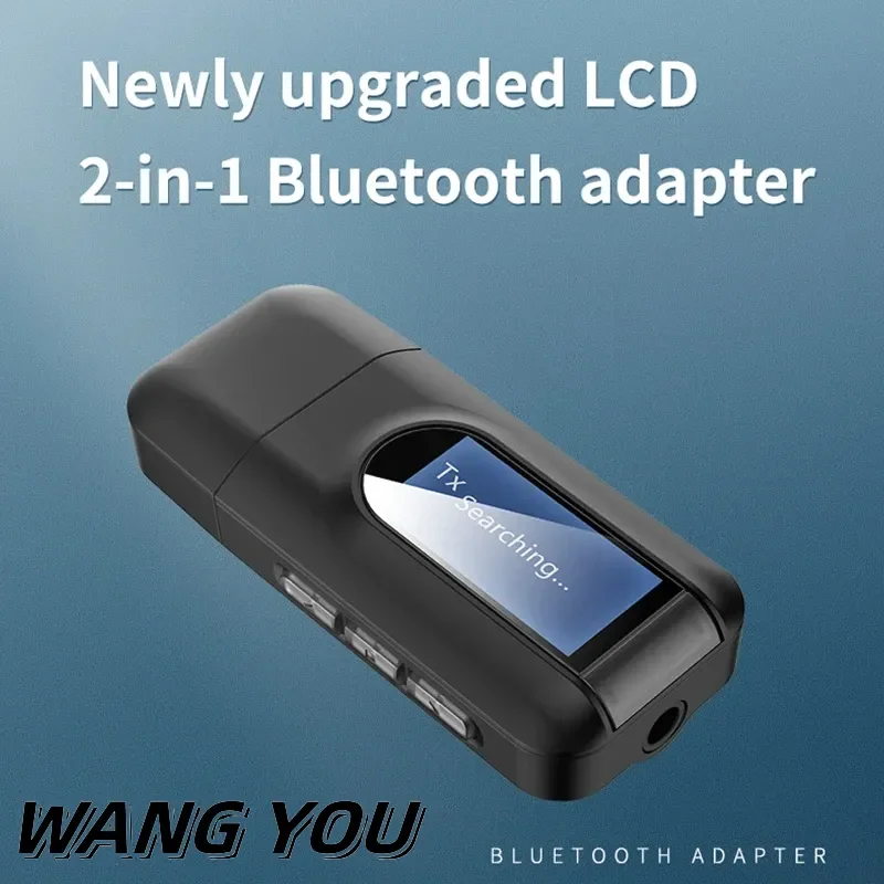 USB-Bluetooth-5-0-Audio-Transmitter-Receiver-LCD-Display-3-5MM-AUX-RCA ...