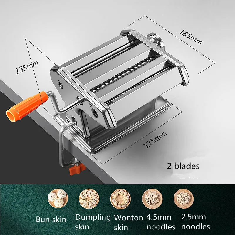 Stainless Steel Manual Pasta Maker Roller Noodle Making Machine With ...