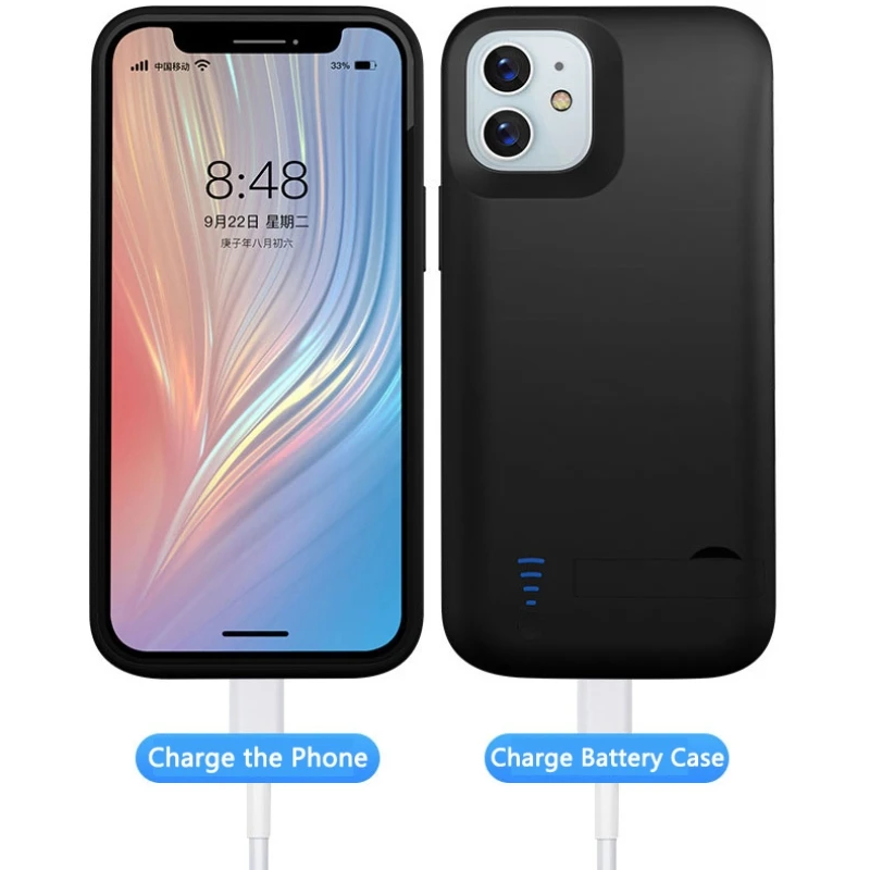 Power Bank Battery Charger Case for iPhone 12 11 Pro Max X XS MAX XR SE ...