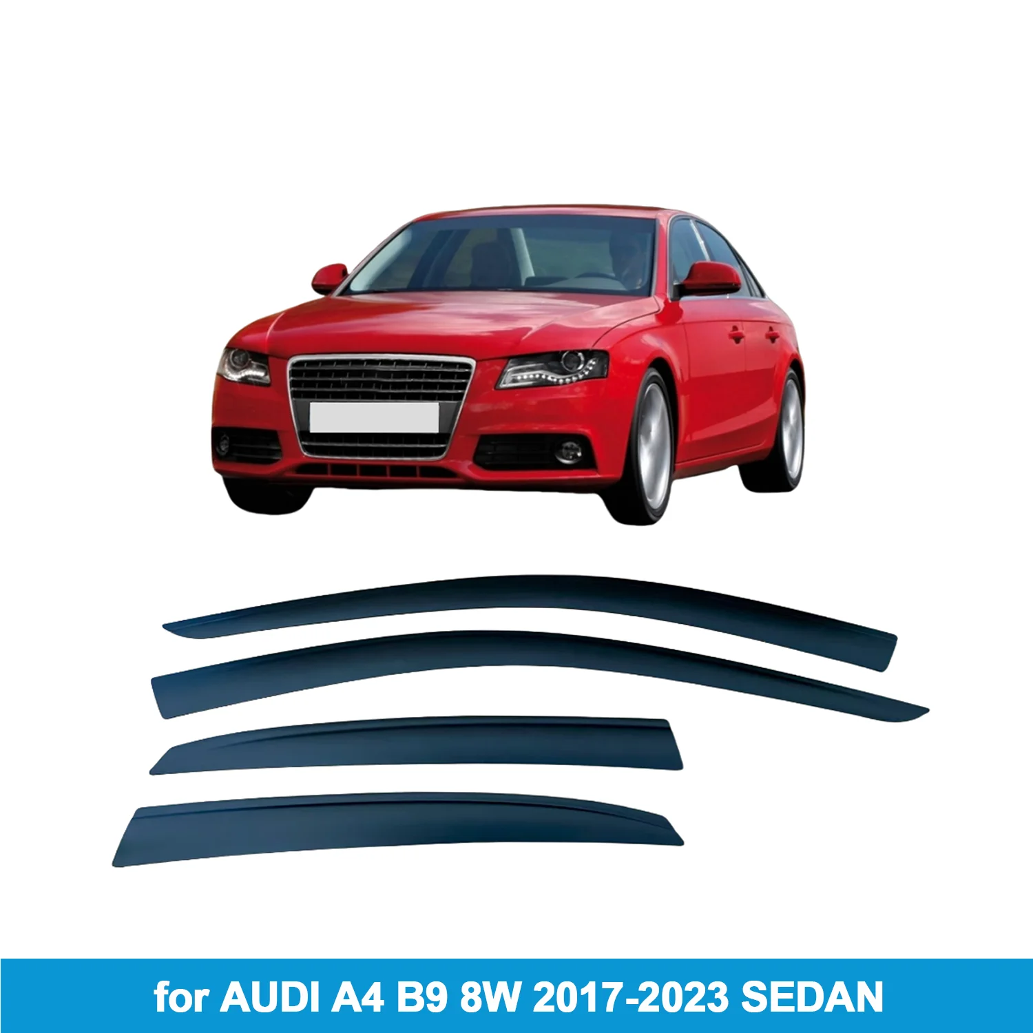 For AUDI A4 B9 8W 2017-2023 SEDAN Rain Guard Side Vent Deflector ...