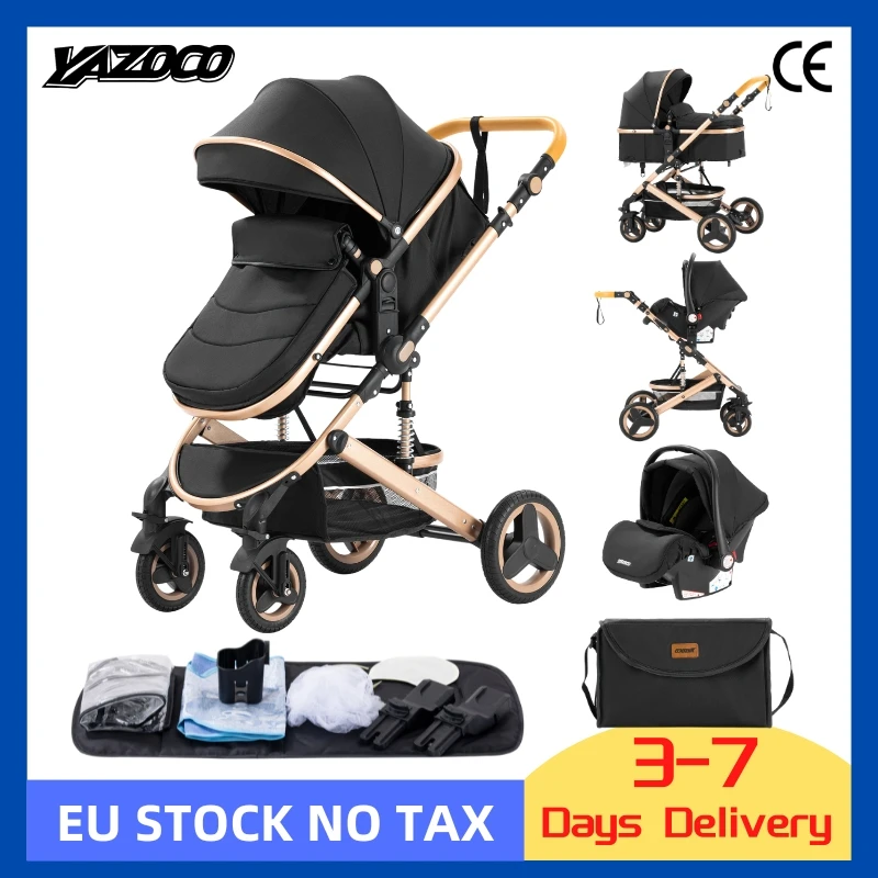 Luxury-Baby-Stroller-3-in-1-Portable-Travel-Baby-Carriage-Folding-Prams ...