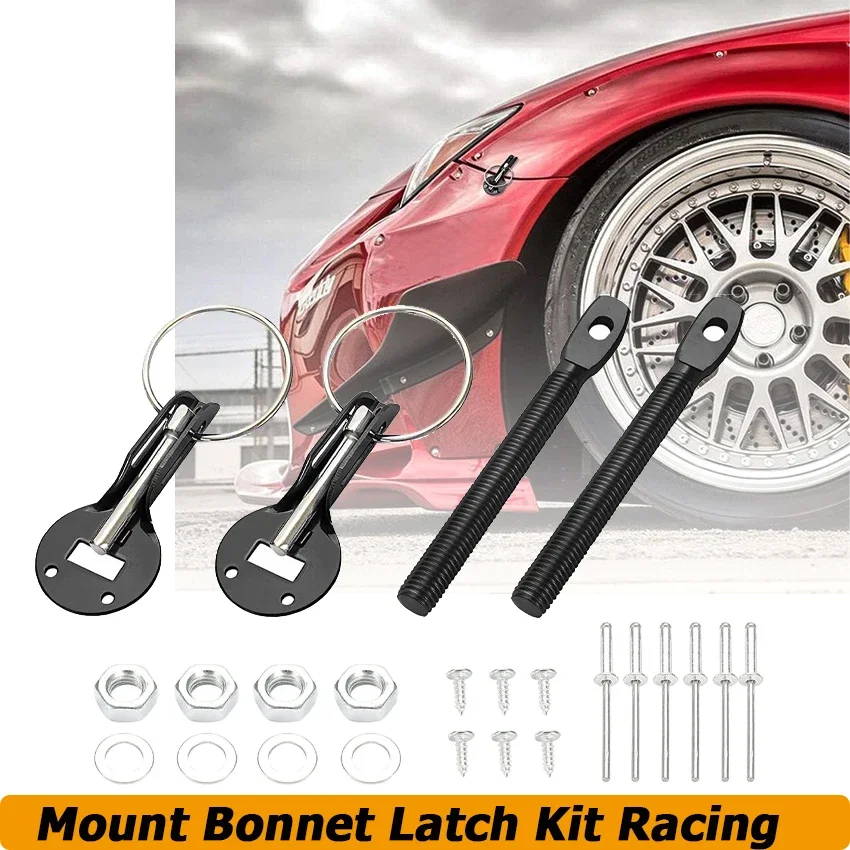 Universal-Racing-Hood-Pin-Engine-Bonnet-Latch-Catch-Lock-Mount-Kit ...