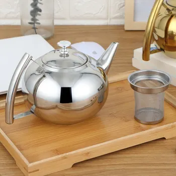 1.5L Thickened Stainless Stee Teapot With Tea Leaf Filter Infuser Home ...