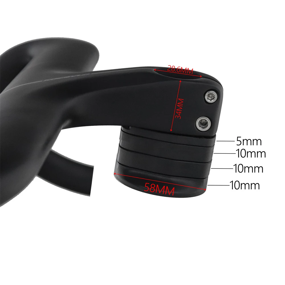 KOCEVLO Road Bike Full Carbon Integrated Bicycle Handlebar For Sunspeed ...
