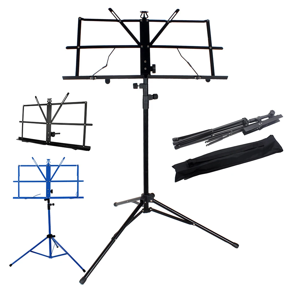 Foldable Music Sheet Tripod Stand Stainless Steel Desktop Music Stand ...