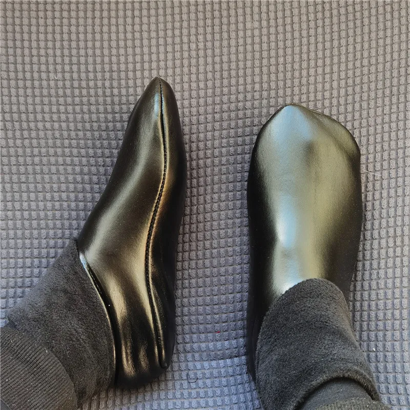 Muslimischen-Gebet-Tragen-Socken-Khuff-Hohe-Qualit-t-Pu-Pl-sch-Warme ...