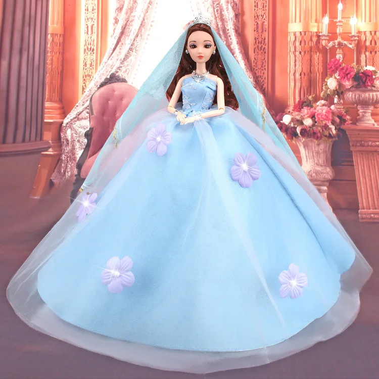 Handmade-Wedding-Doll-Dress-Princess-Evening-Party-Ball-Long-Gown-Skirt ...