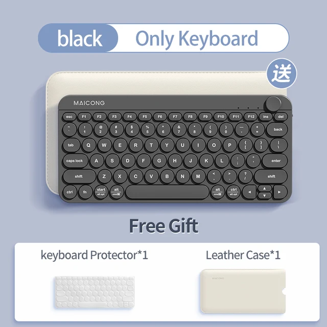 Mc Km898 Kayboard And Mouse Wireless Bluetooth 2.4g White 79 Key ...