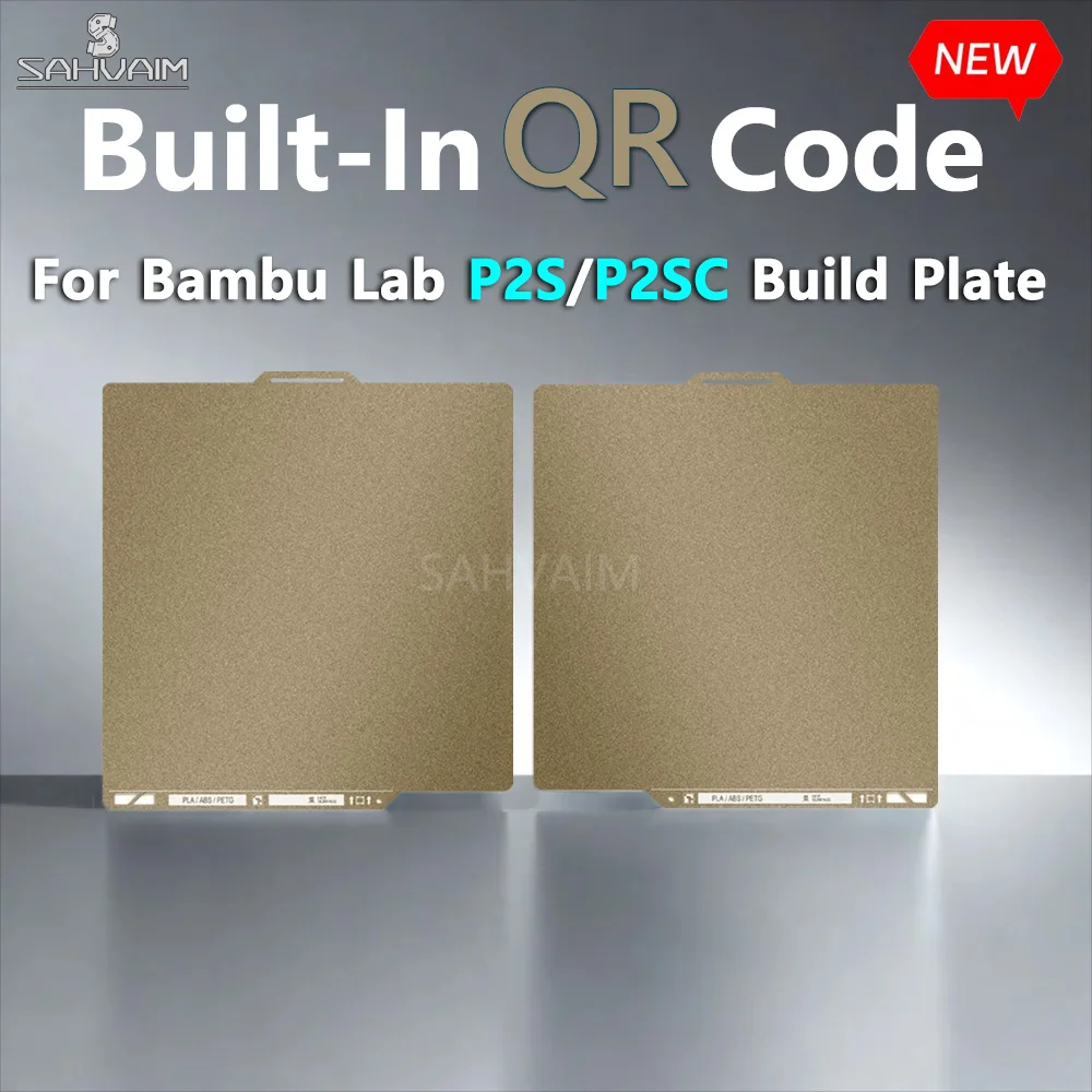 P2S Bambu Textured PEI Plate Built-In QR Code Leveling Automatically ...