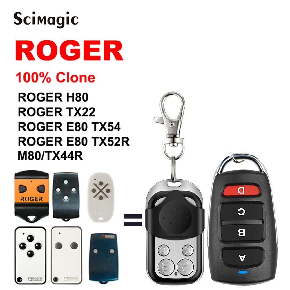 ROGER-H80-TX22-Remote-Garage-Door-Opener-Barrier-Gate-Control-ROGER-E80 ...