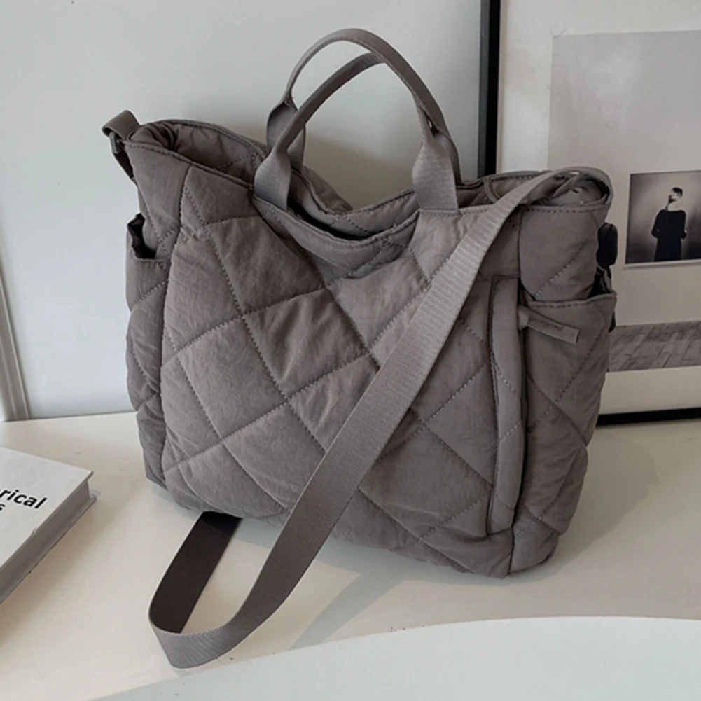 Women Puffer Hobo Handbag Fluffy Crossbody Bag Zipper Padded Shoulder ...