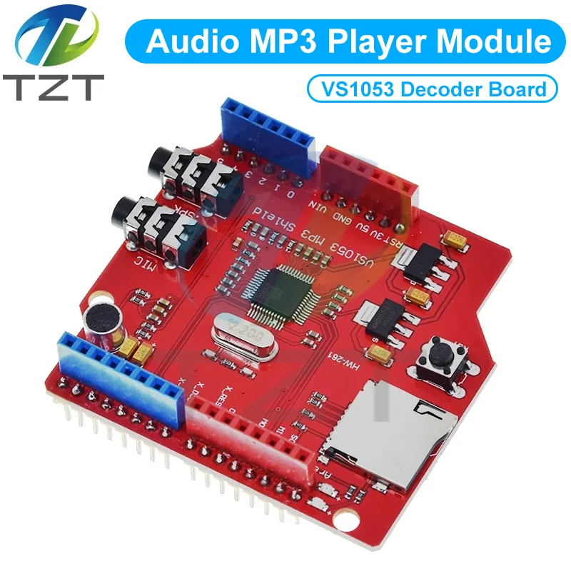TZT 1/3PCS VS1053 VS1053B Stereo Audio MP3 Player Shield Record decode ...
