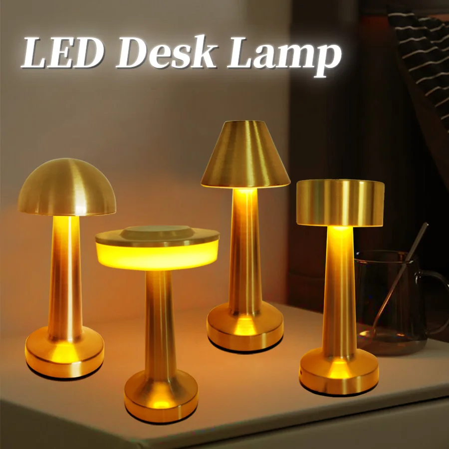Recarreg-vel-Retro-Metal-Touch-LED-Table-Lamp-Luz-de-Mesa-para-Bar ...