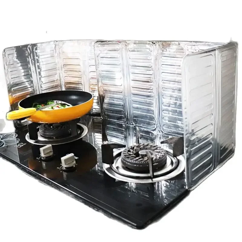 1Pcs-Aluminum-Foil-Oil-Baffle-Gas-Stove-insulation-Splatter-Screens ...