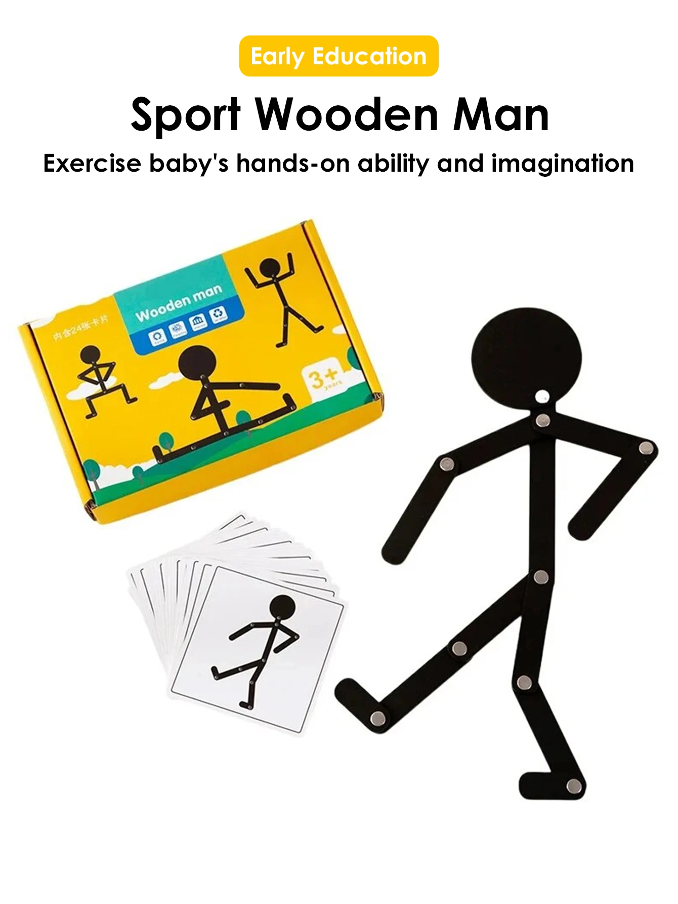 Kids-Montessori-Educational-Wooden-Stick-Men-Puzzle-Game-Kids-Hand ...