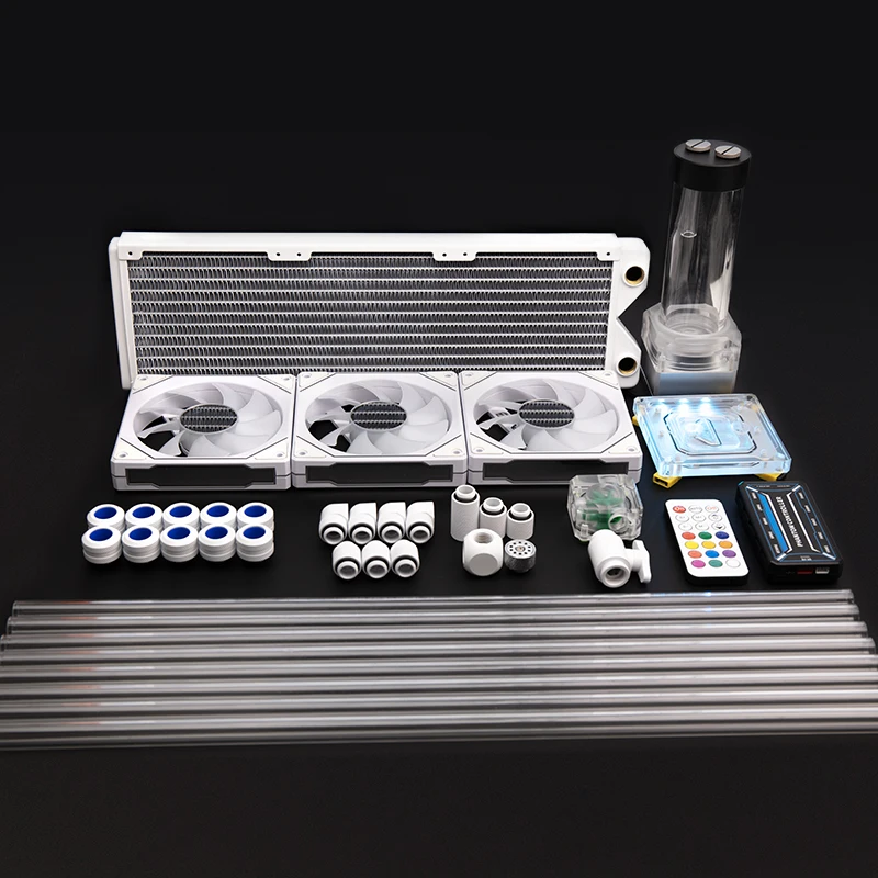 Syscooling White Water Cooling Kit, Bomba de Luzes RGB, PC Waterblock ...