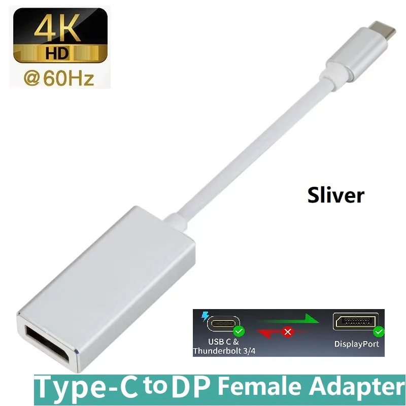 USB-C-to-DisplayPort-Female-Adapter-with-8K-60Hz-4K-144Hz-Type-C-to-DP ...